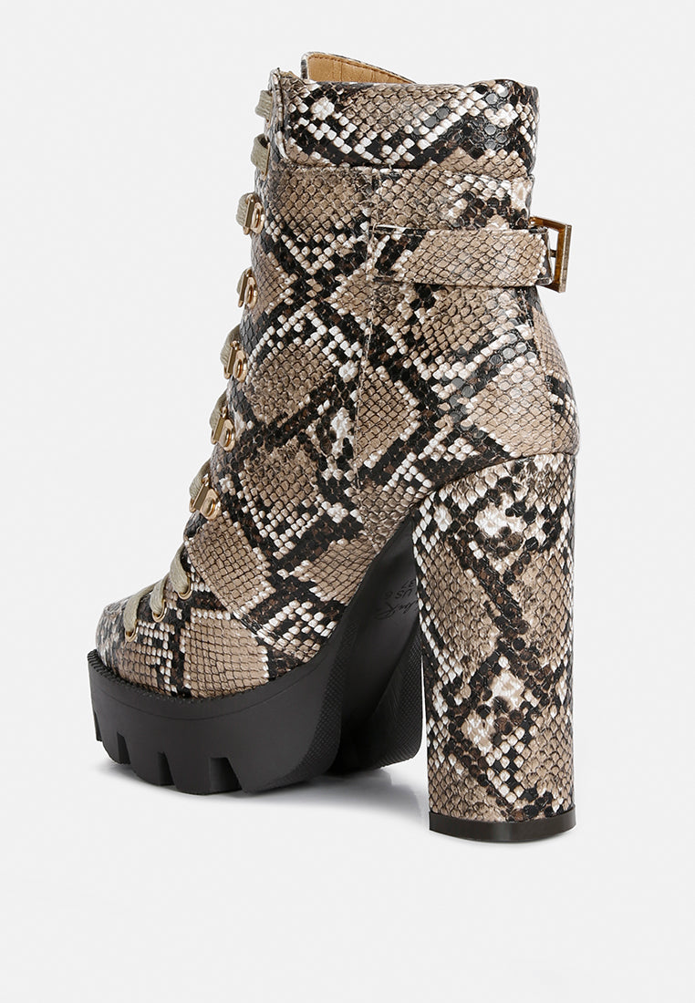 Buy Palmetto Snake Skin Ankle Boots Online | London Rag USA