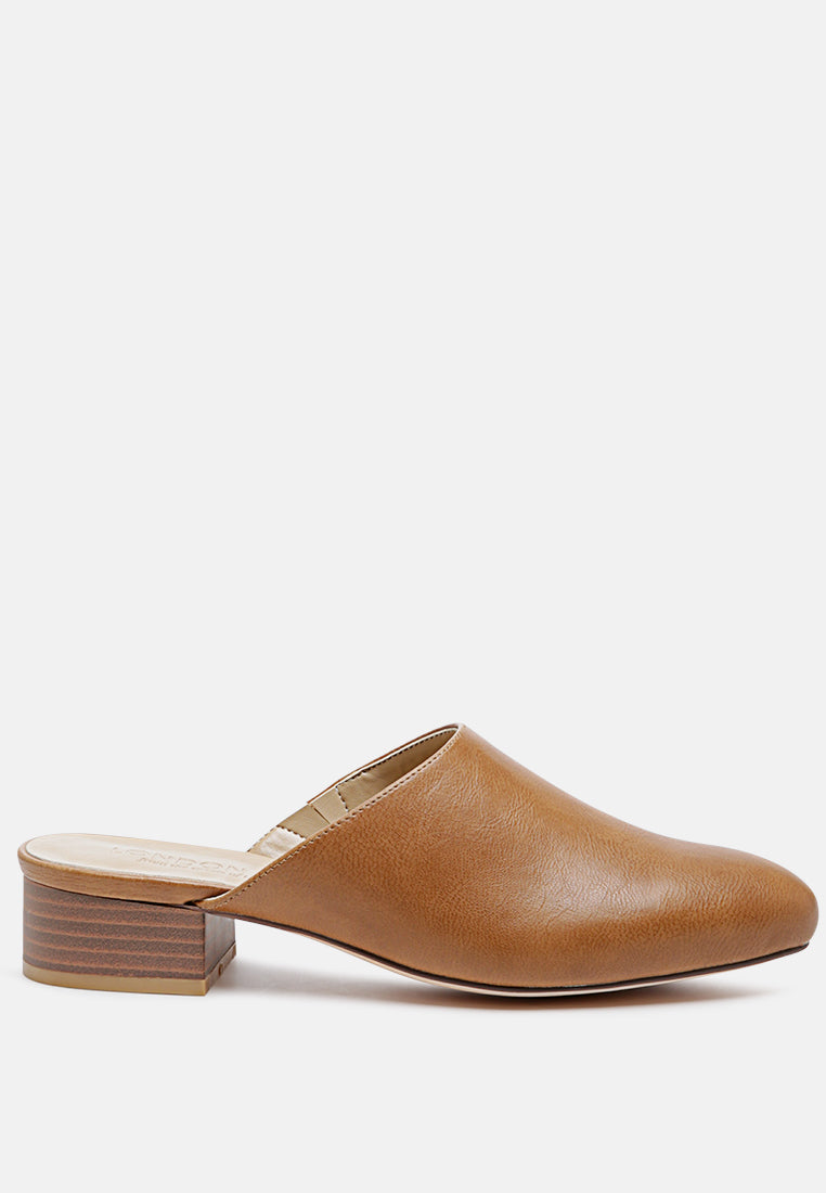 Buy Daelia Solid Low Heel Mules | Women Mules | London Rag