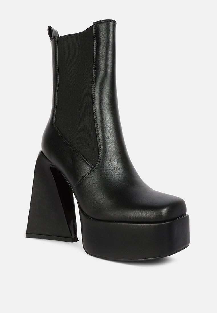 Buy Frosty High Platform Block Heel Chelsea Boot | Women Chelsea Boots ...