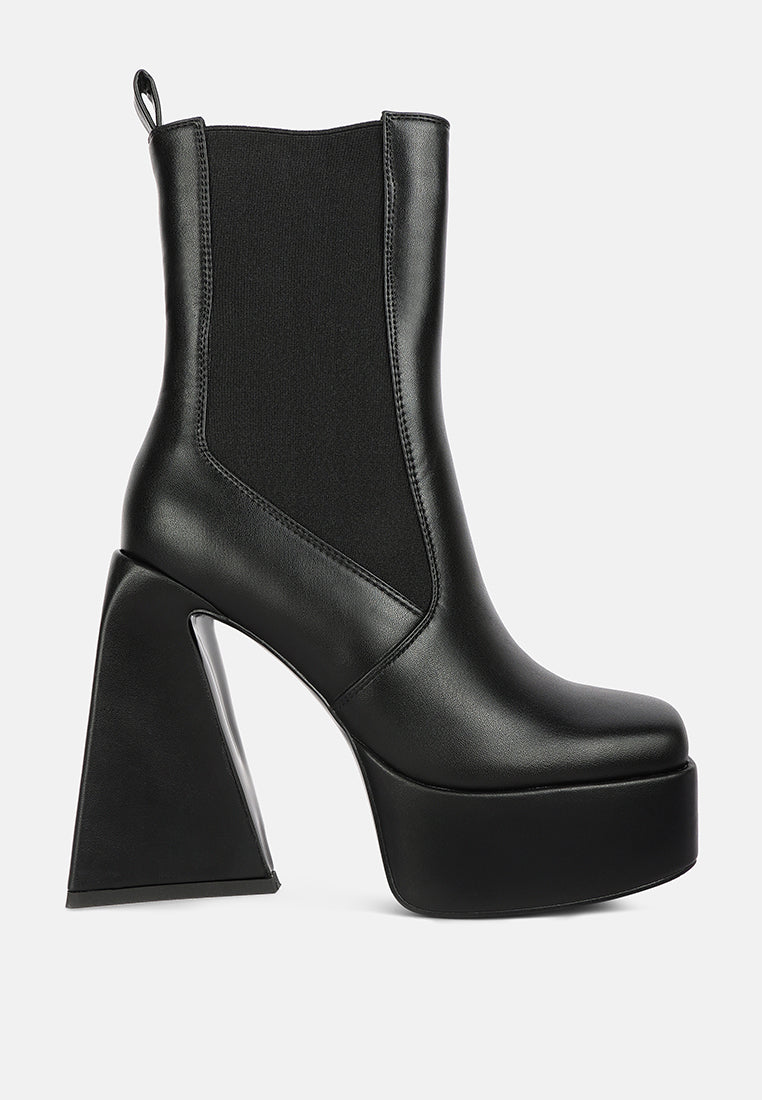 Buy frosty high platform block heel chelsea boot Online | London Rag USA